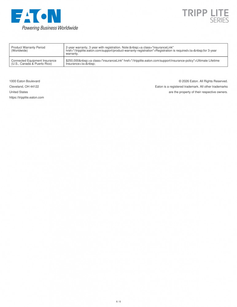 SMART500RT1U technical document page 6