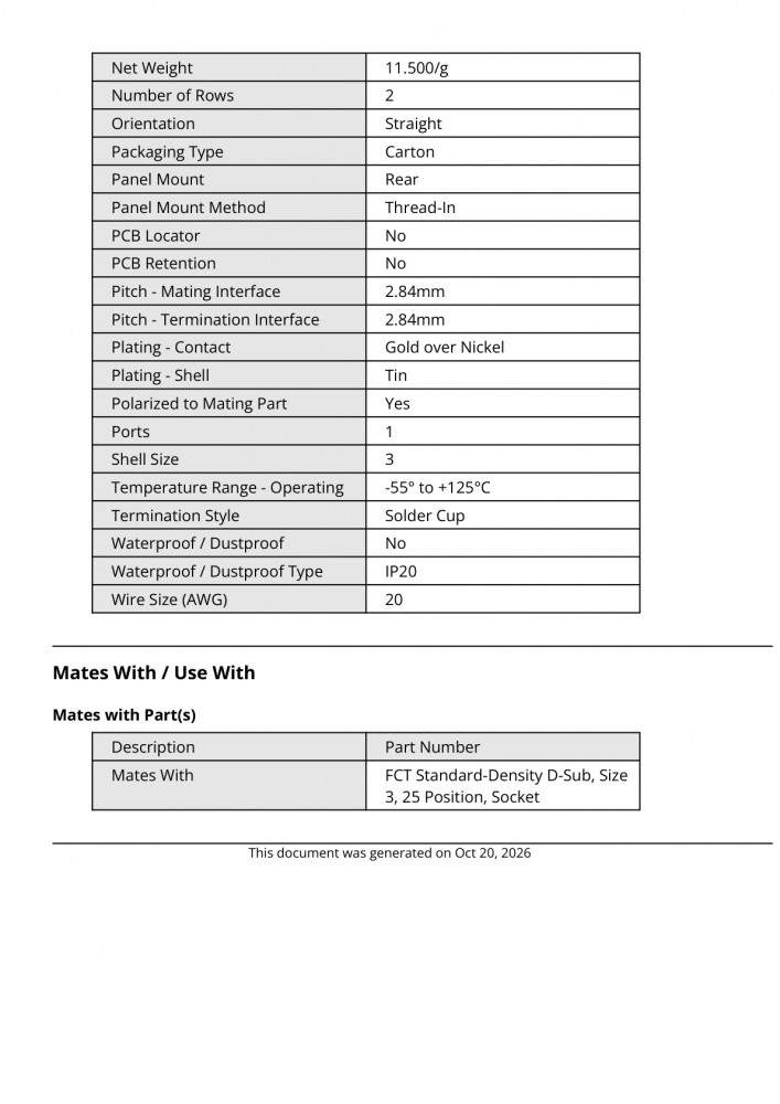 MOLEX 1731090091 technical document preview, page 3