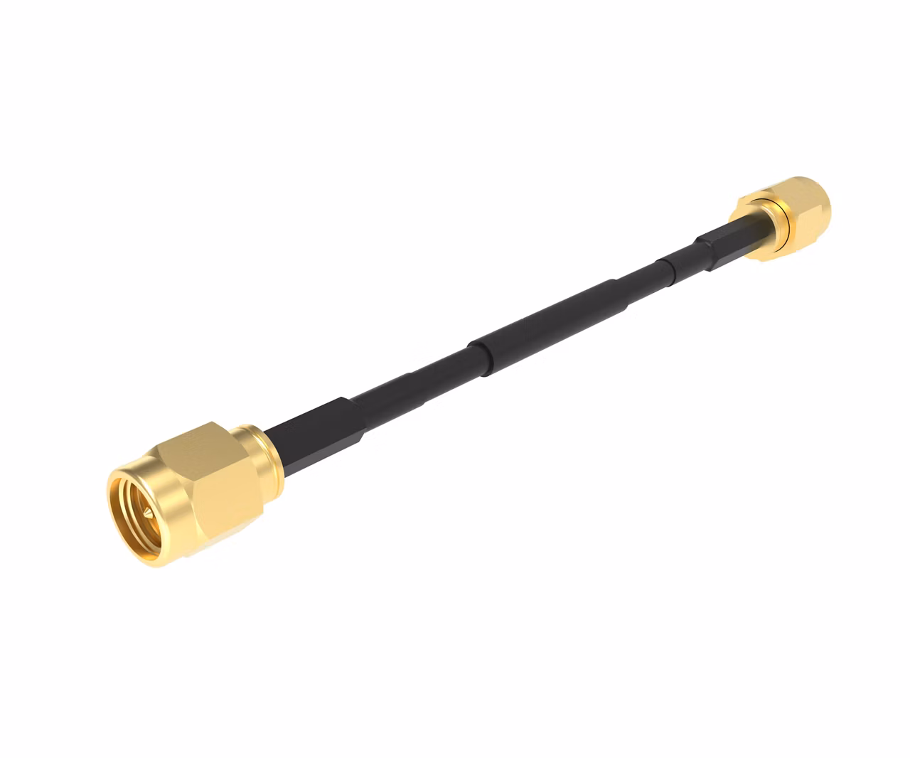 SMA Straight Plug to SMA Straight Plug on RG-174 Cable, 609.60mm Length, 50 Ohms