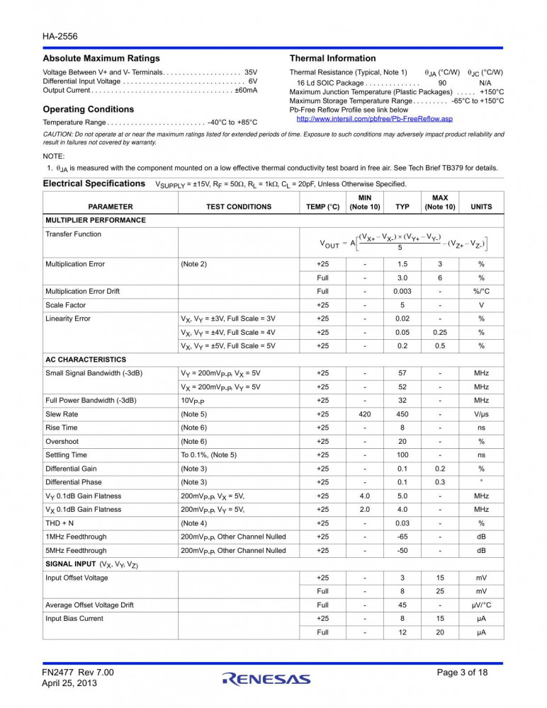 HA9P2556-9Z datasheet page 3