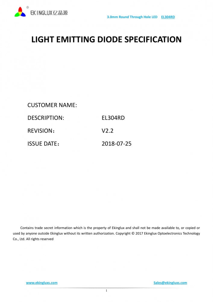 EL304RD datasheet page 1