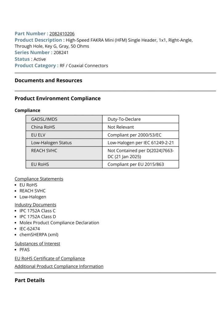 Product document page 1