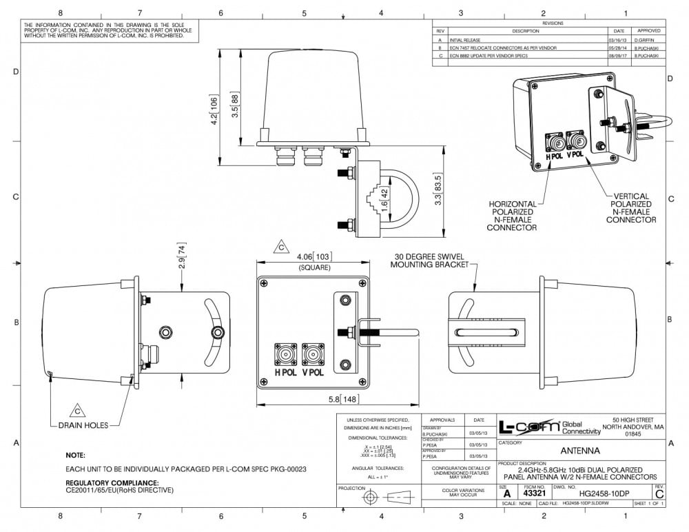 HG2458-10DP technical document preview