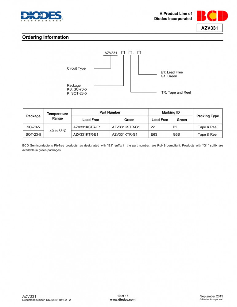 AZV331KTR-G1 datasheet page 10