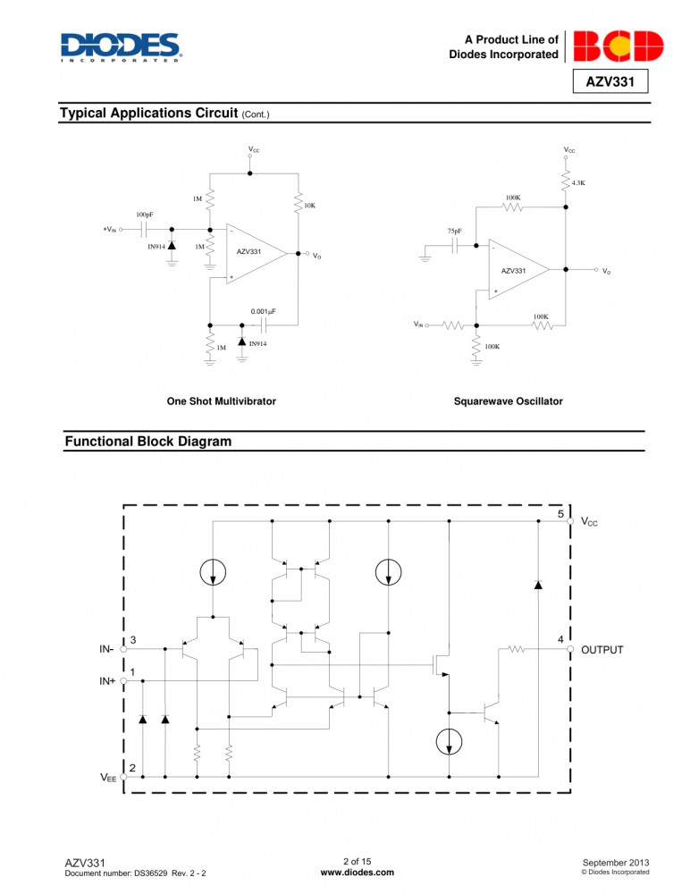 AZV331KTR-G1 datasheet page 2