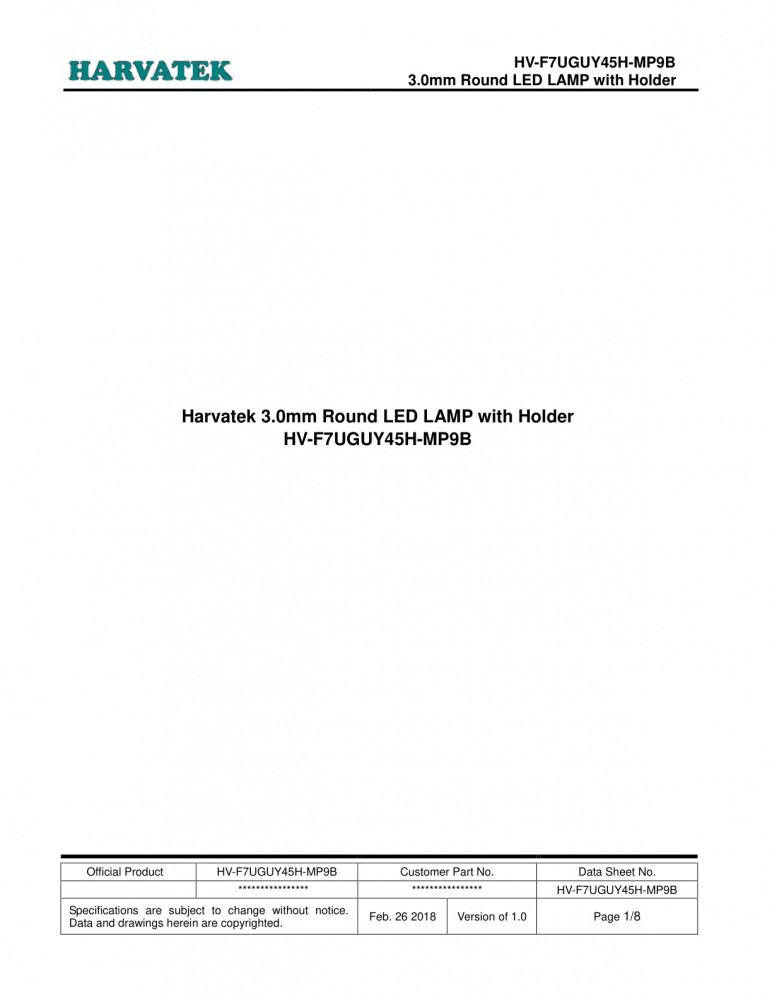 HV-F7UGUY45H-MP9B datasheet page 1