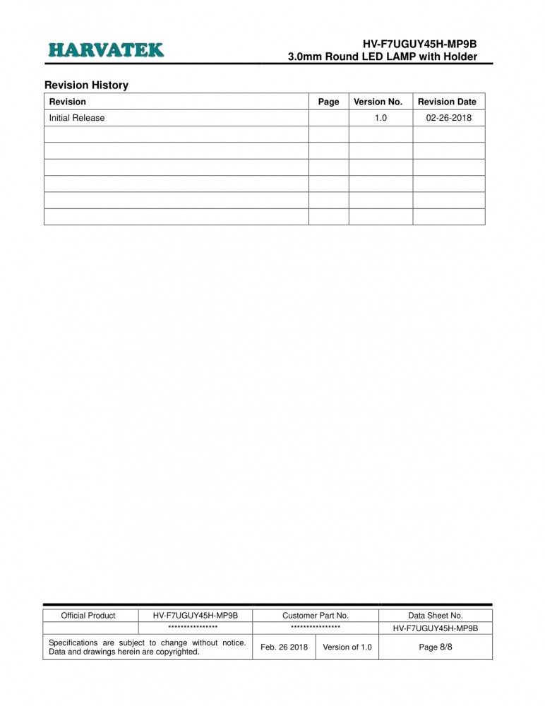 HV-F7UGUY45H-MP9B datasheet page 8