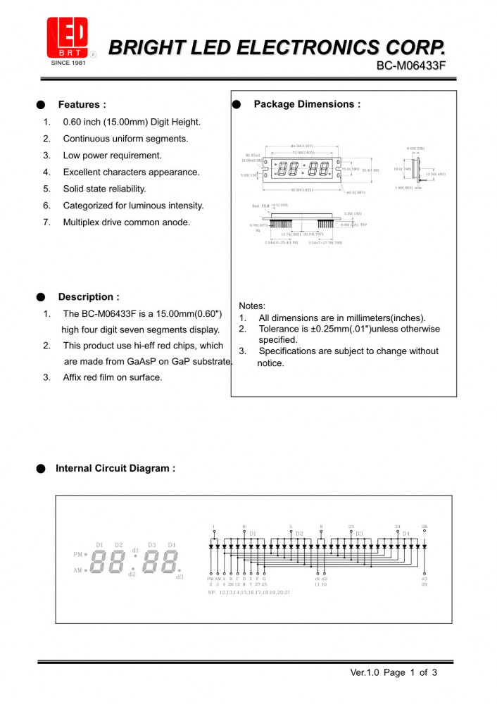 BC-M06433F datasheet page 1