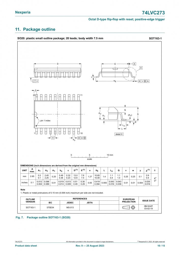 74LVC273 datasheet page 10