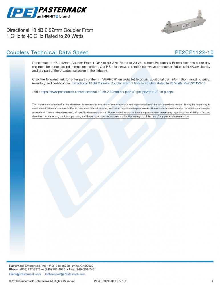 PE2CP1122-10 technical document page 4