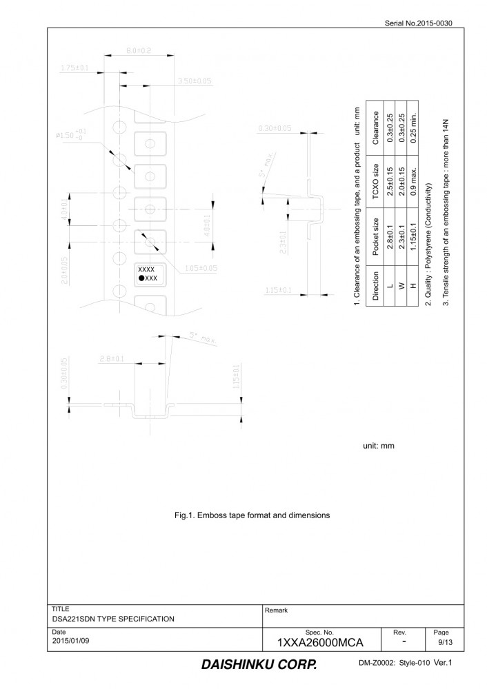 KDS 1XXA26000MCA specification page 10