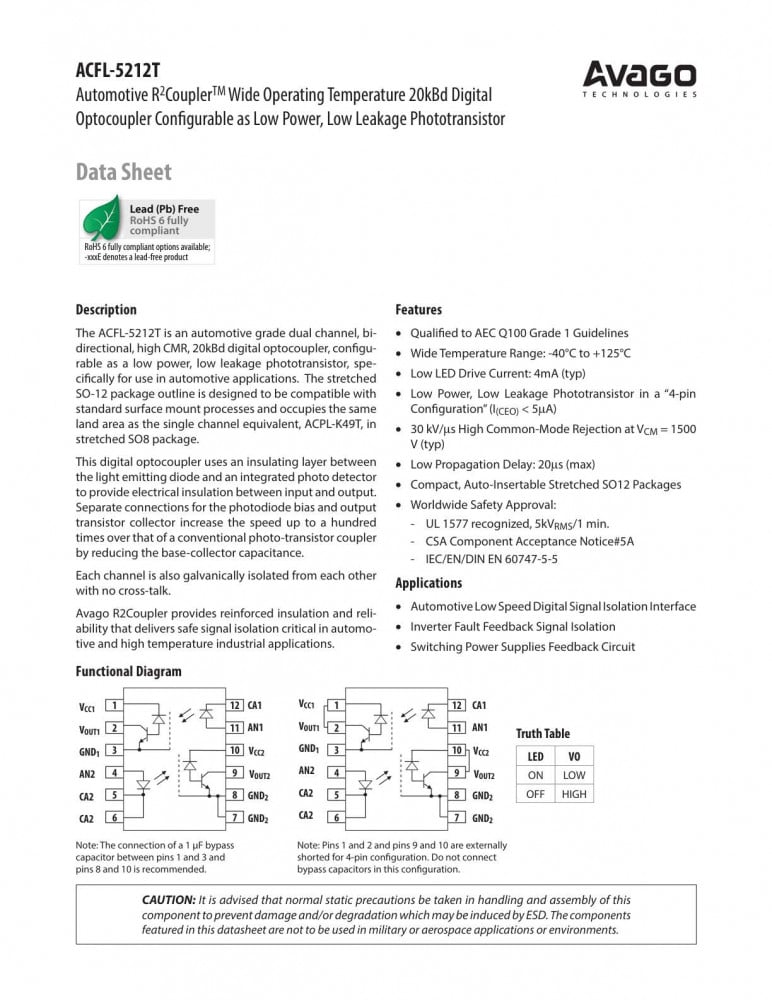 ACFL-5212T-000E datasheet page 1