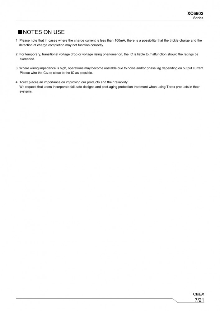 XC6802A42XPR-G datasheet page 7