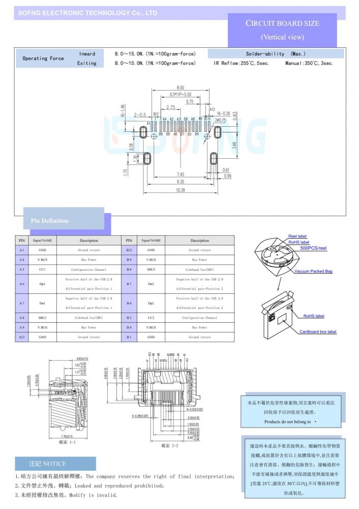 SOFNG MC-310HM technical document page 2