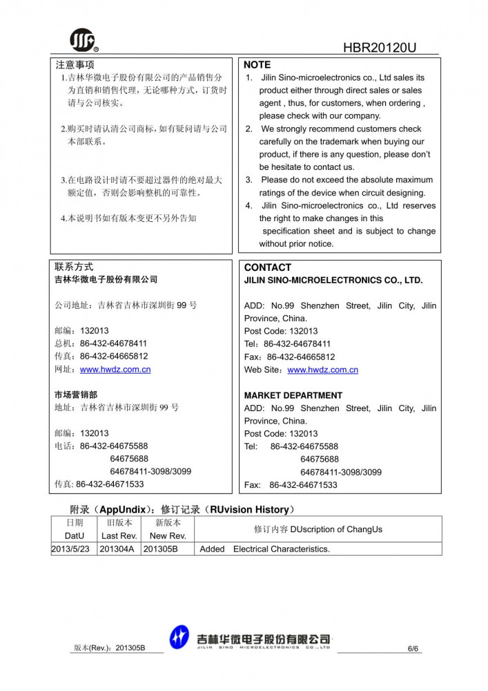 HBR20120U datasheet page 6