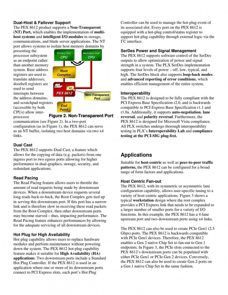 PEX 8612 technical document page 2