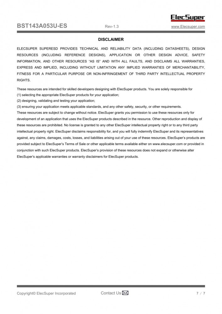 BST143A053U-ES datasheet page 7