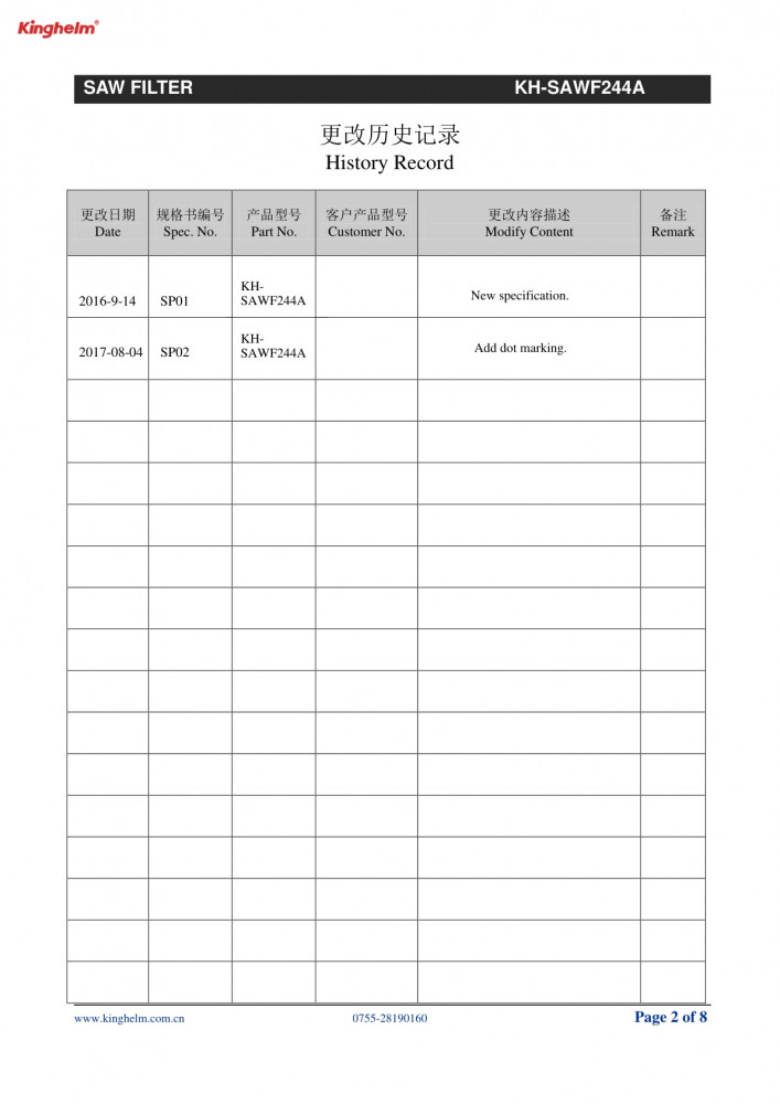 KH-SAWF244A specification page 2