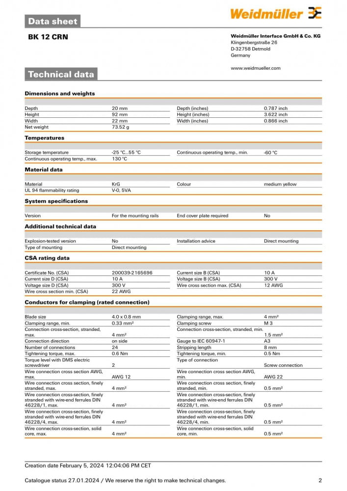 0625320000 technical document page 2
