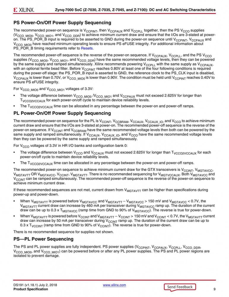 XC7Z045 datasheet page 9
