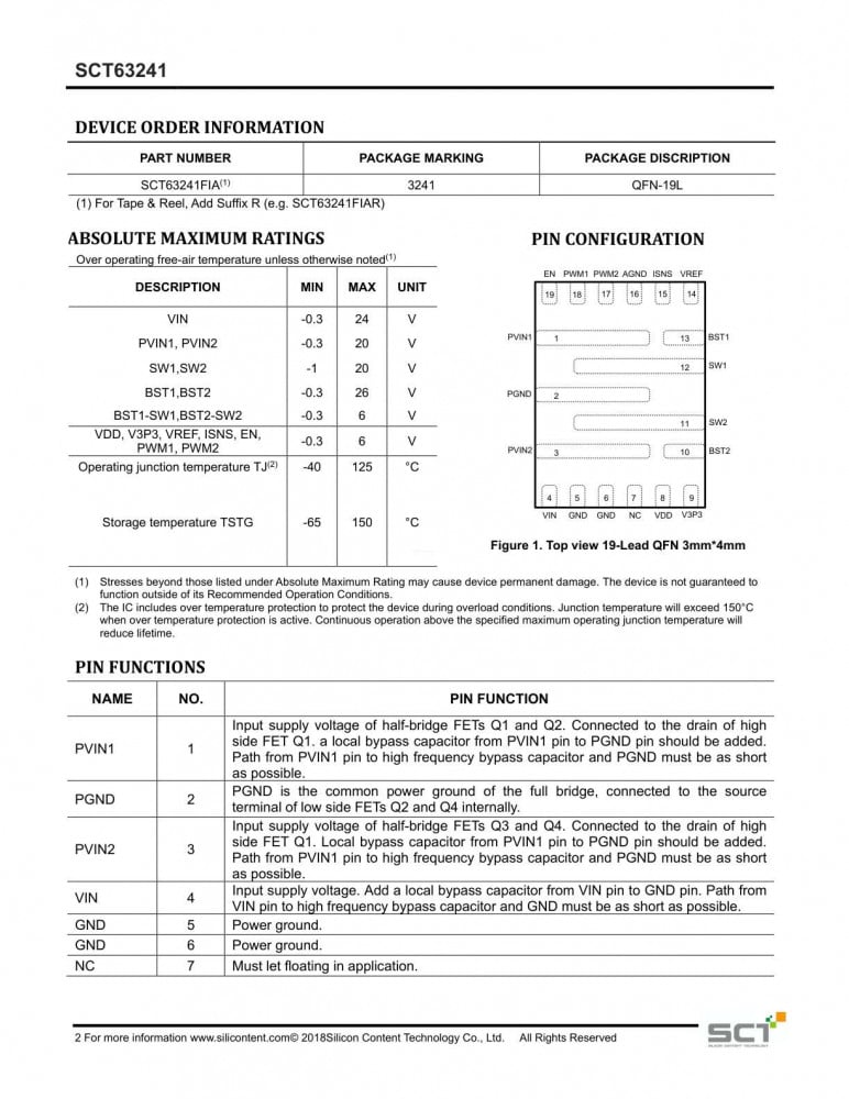 SCT63241FIAR datasheet page 2