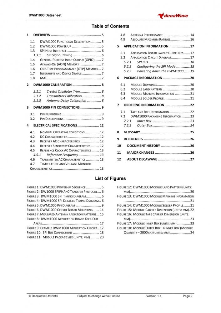 DWM1000 technical document page 2