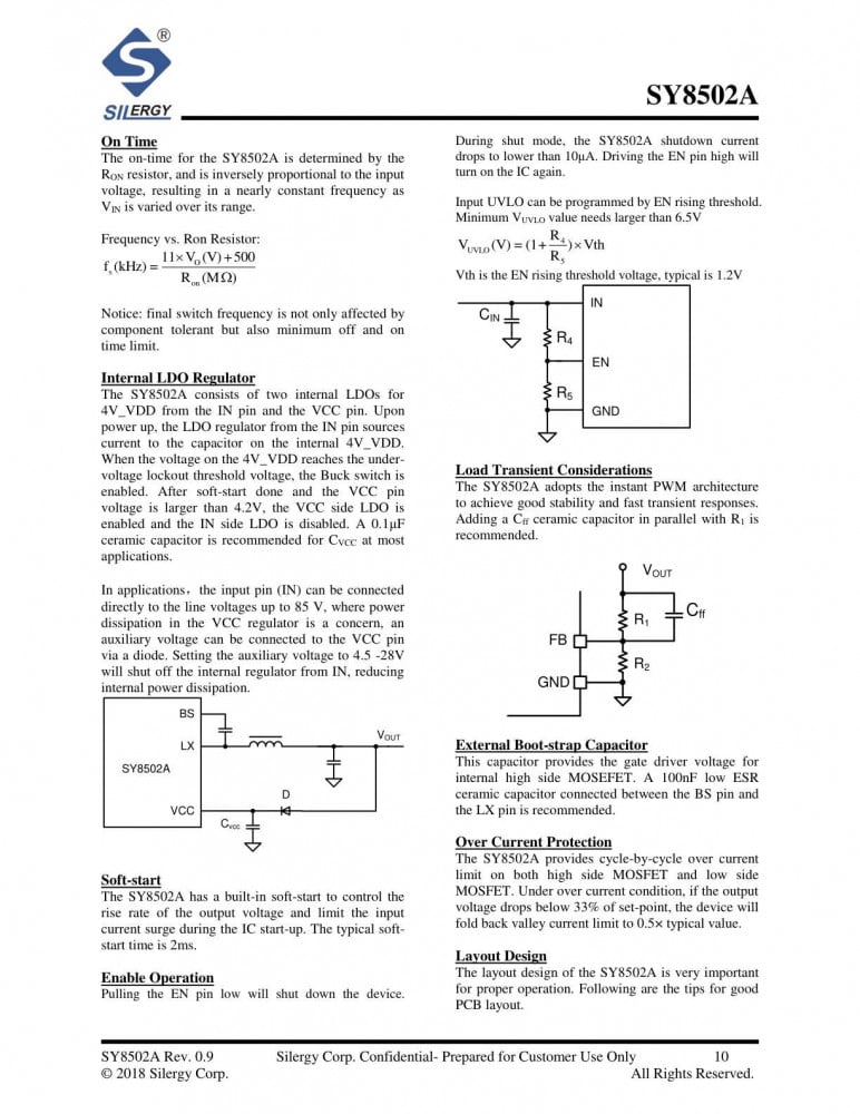 SY8502AFCC datasheet page 10