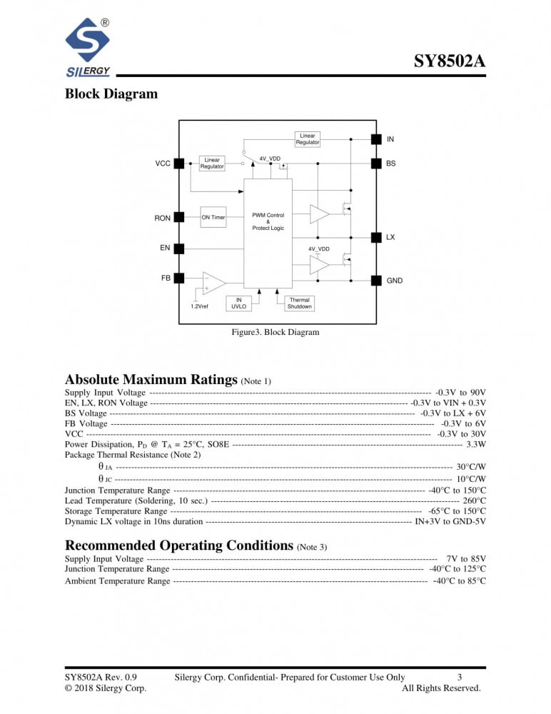 SY8502AFCC datasheet page 3