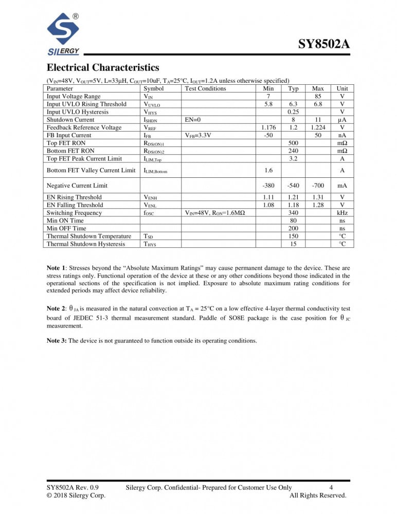 SY8502AFCC datasheet page 4
