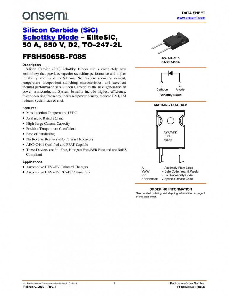 FFSH5065B-F085 datasheet preview, page 1