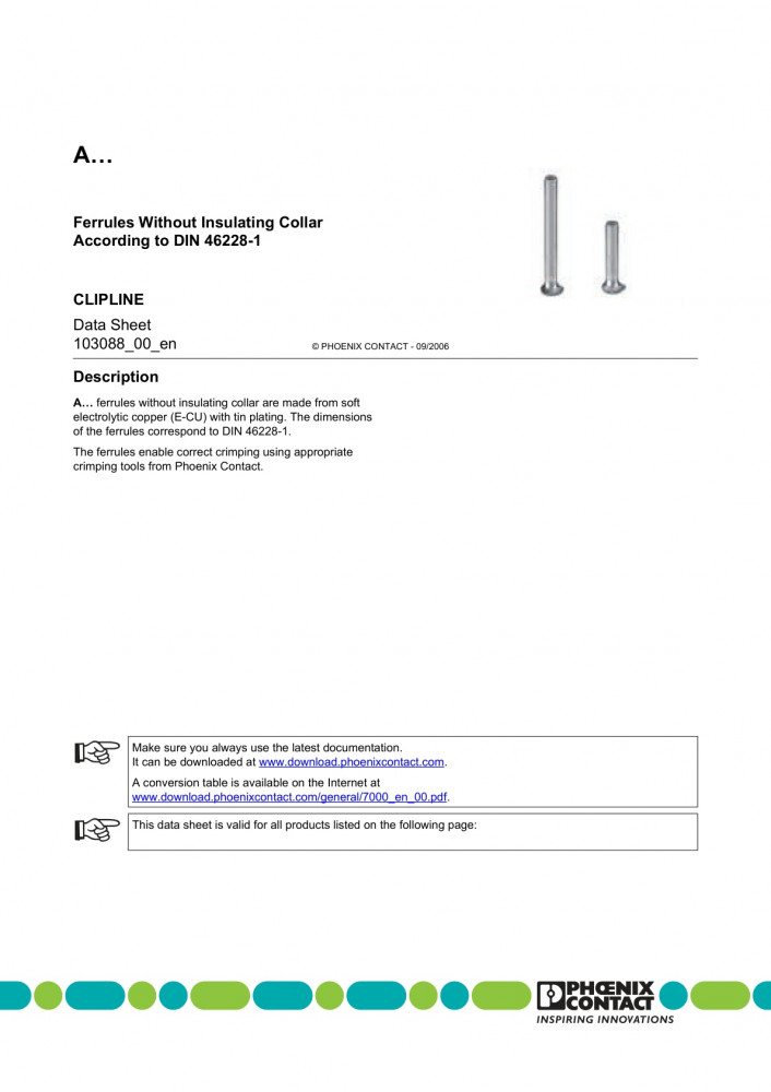 Phoenix Contact 3202481 technical document page 1