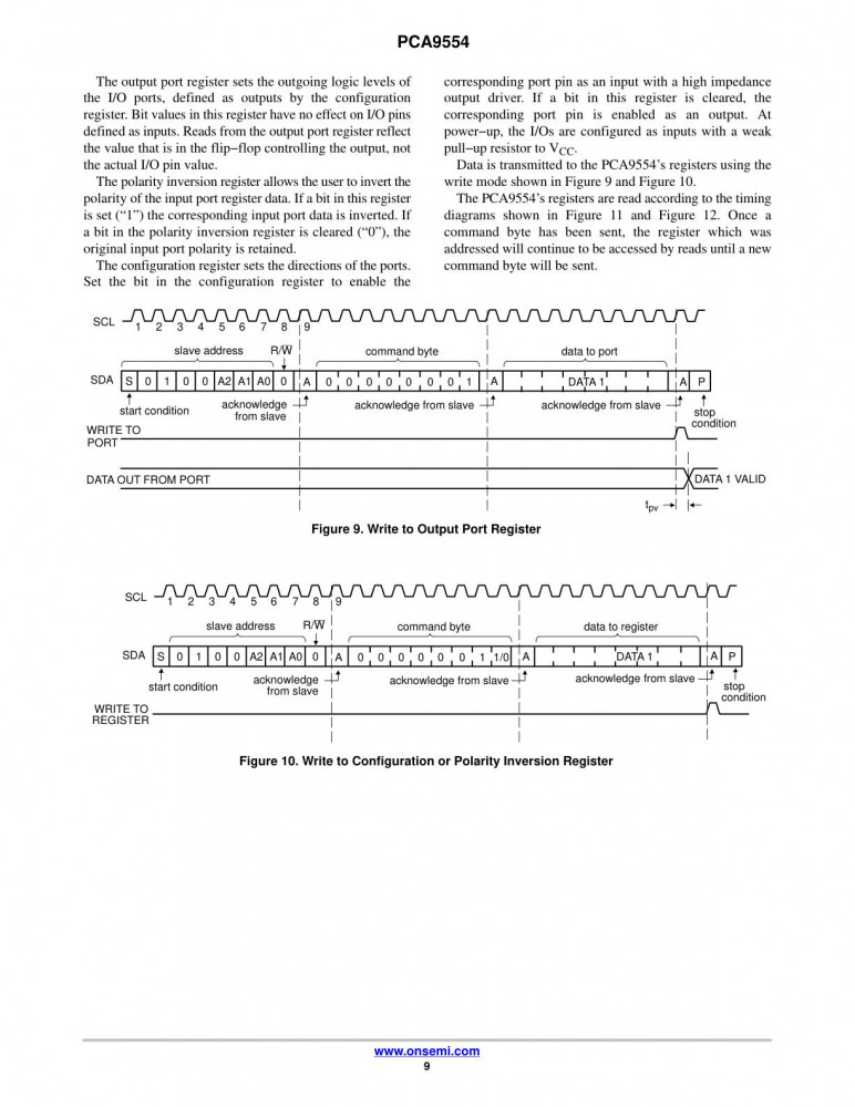 PCA9554 datasheet page 9