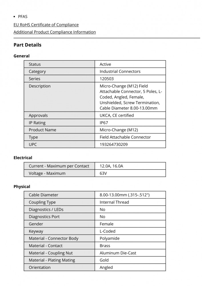 Molex cable assembly drawing page 2