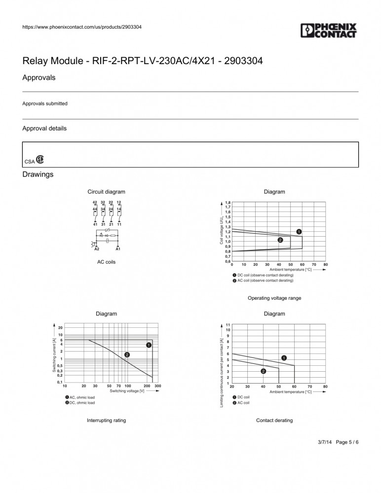 Phoenix Contact 2903304 technical document page 5