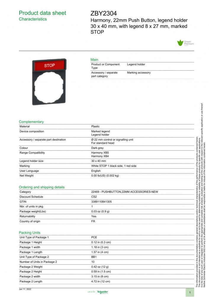 ZBY2304 technical document page 1