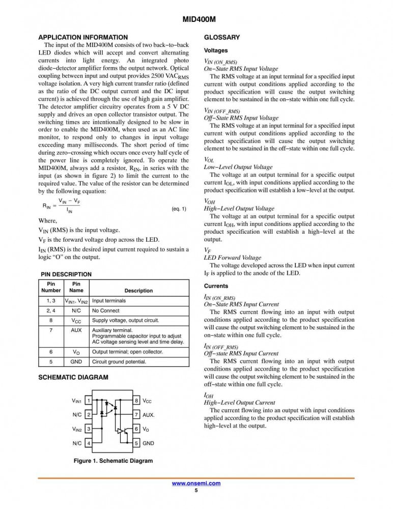 MID400M datasheet page 5