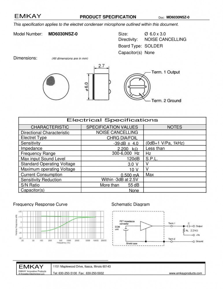 MD6030NSZ-0 technical document page 1