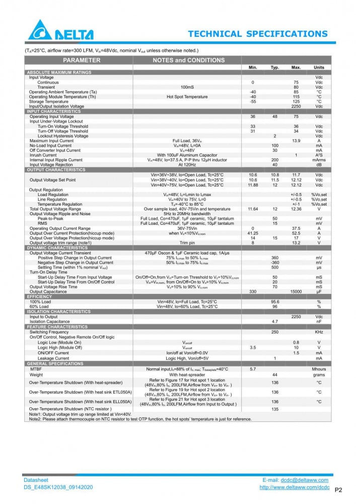 E48SK12038NRDH datasheet page 2