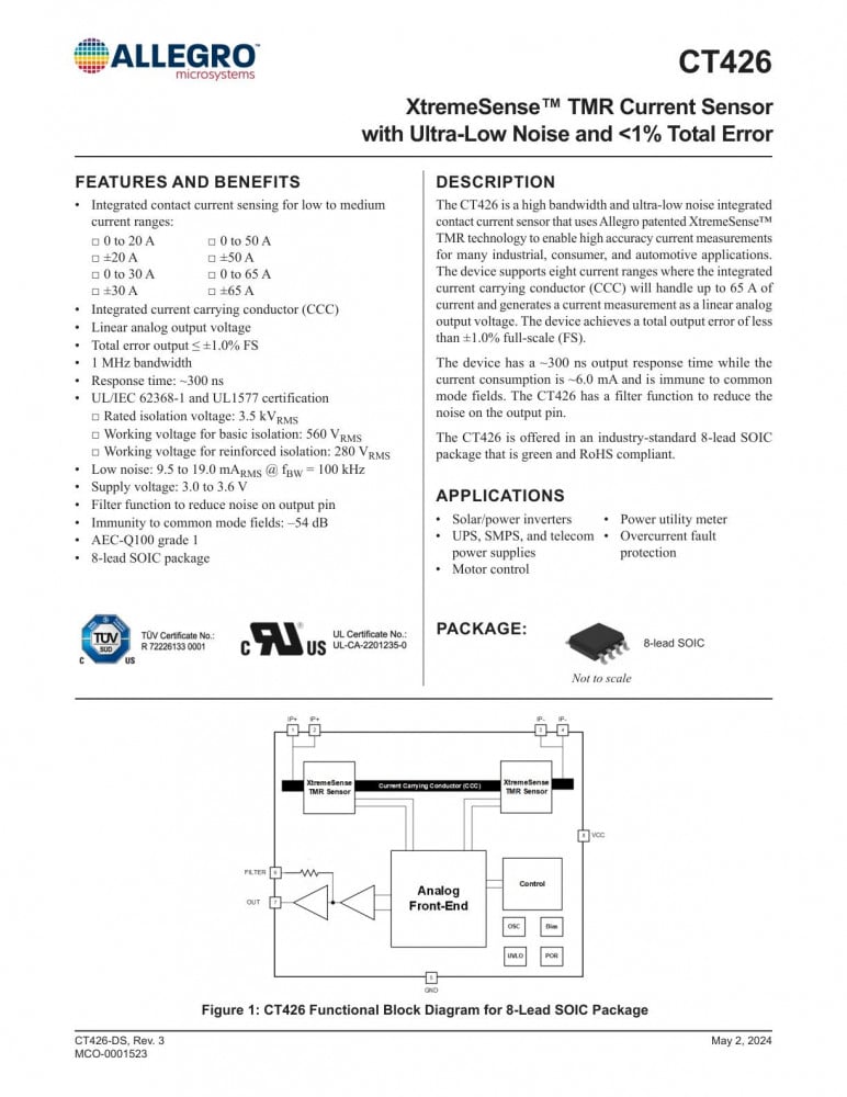 CT426 datasheet page 1