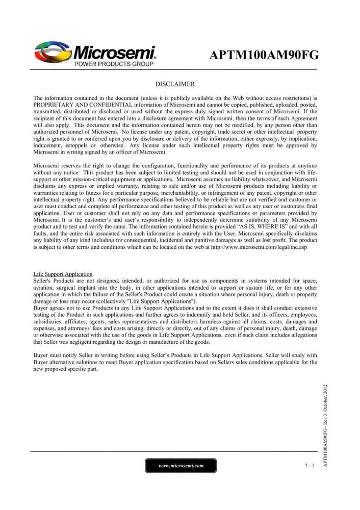 APTM100AM90FG datasheet page 7