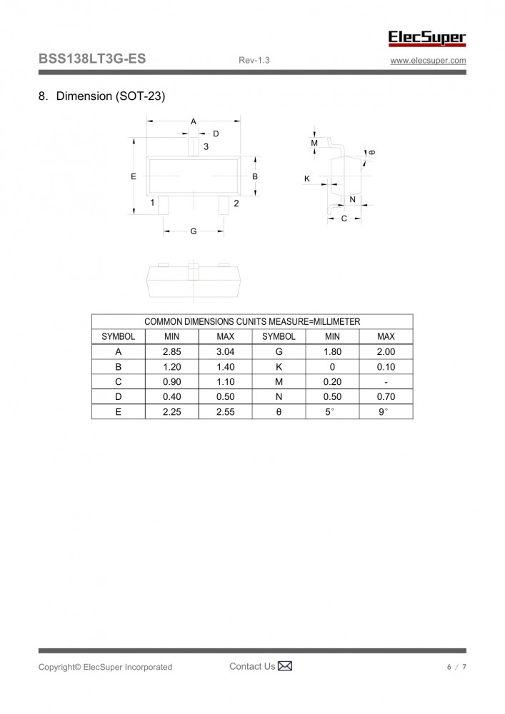 BSS138LT3G-ES datasheet page 6