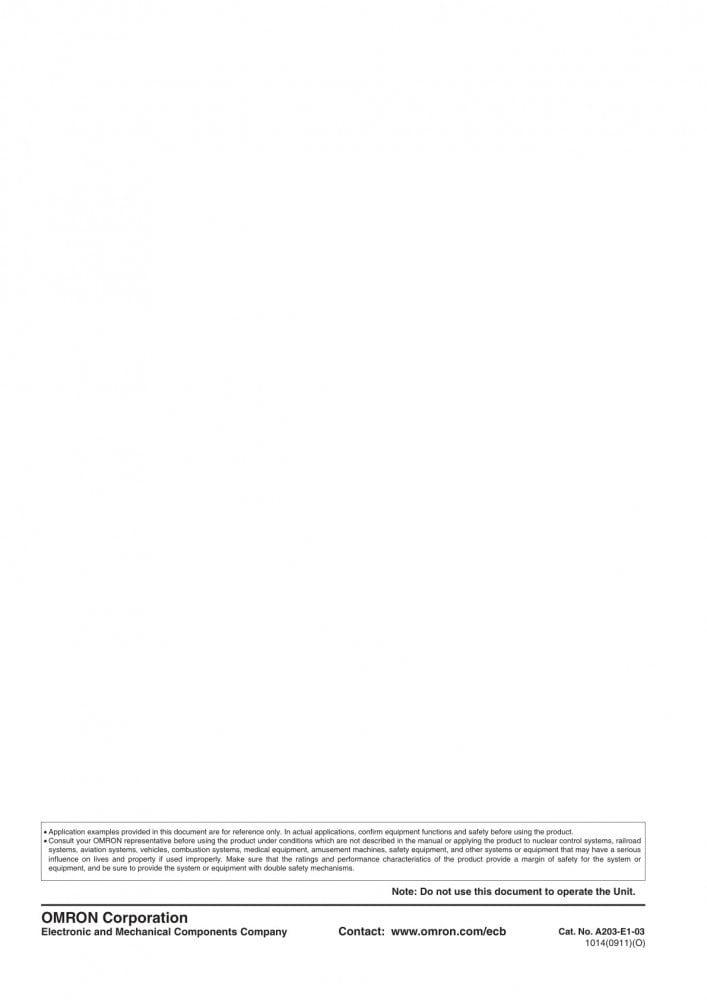 OMRON B3FS-4052P datasheet page 3