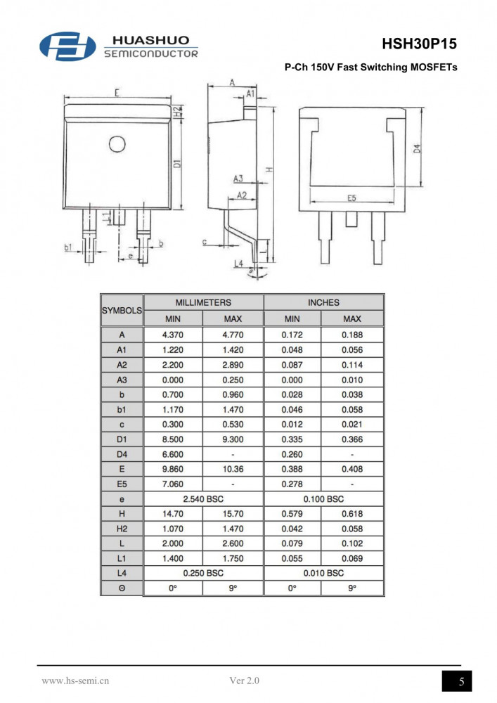 HSH30P15 datasheet page 5