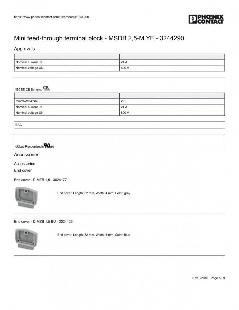 Phoenix Contact 3244290 technical document page 5