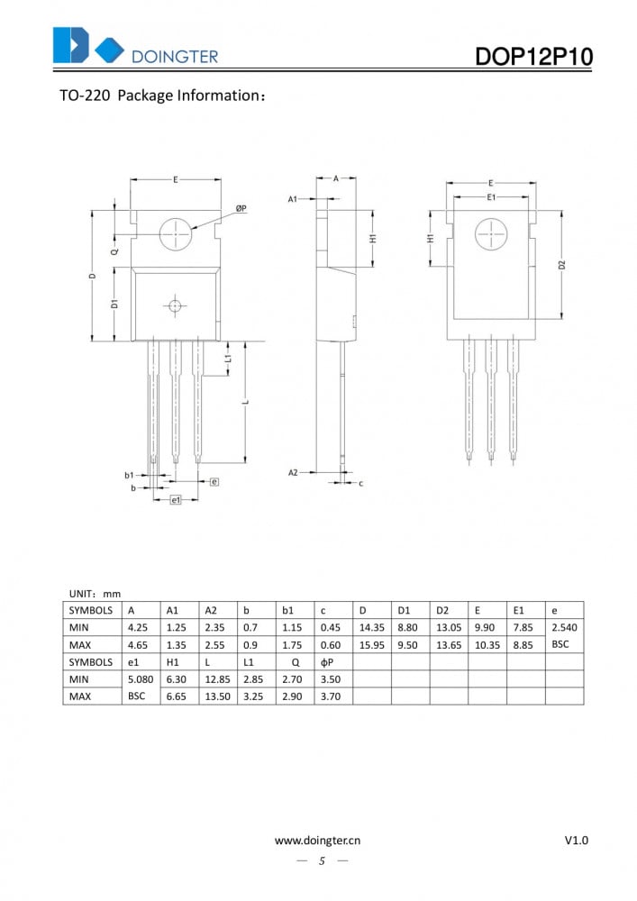 DOP12P10 datasheet page 5