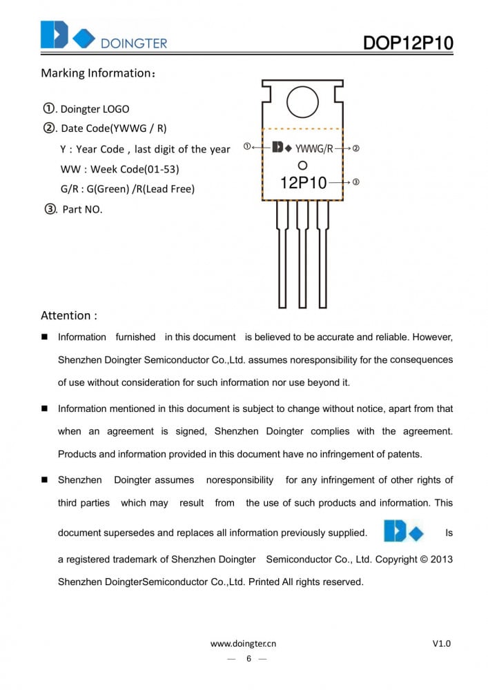 DOP12P10 datasheet page 6