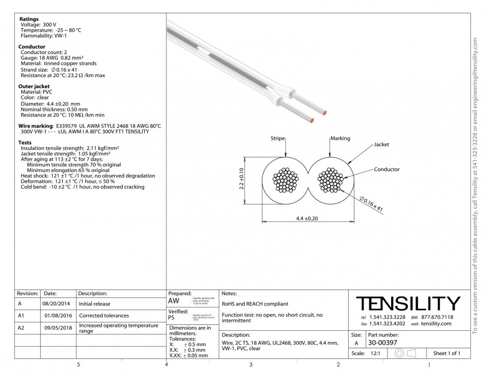 Tensility International 30-00397 product drawing preview
