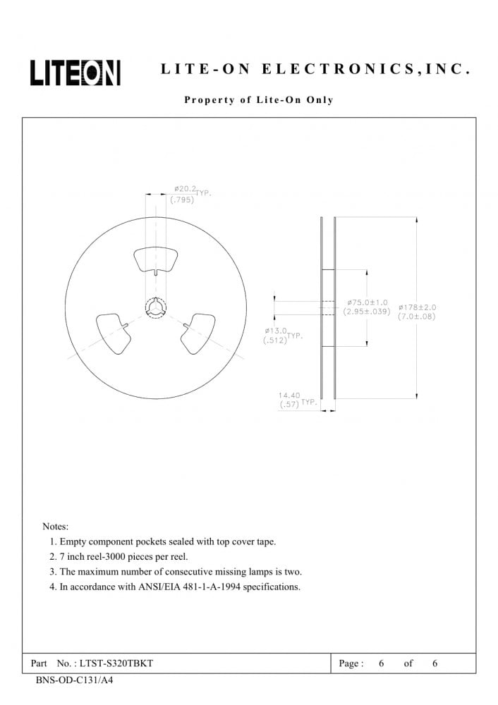 LTST-S320TBKT datasheet page 6