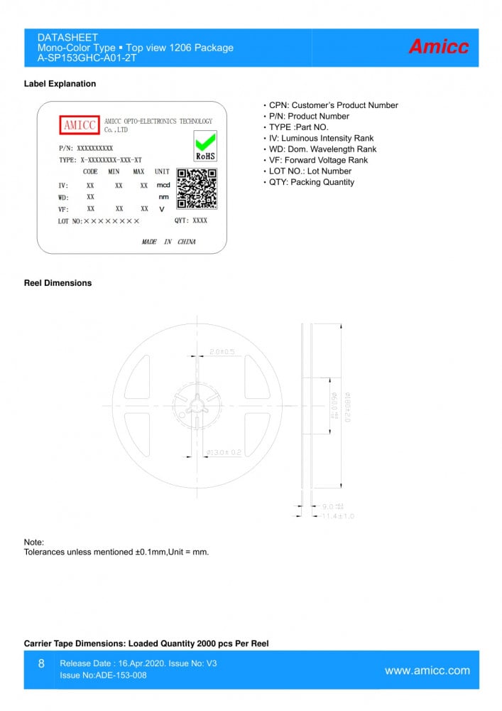A-SP153GHC-A01-2T datasheet page 8