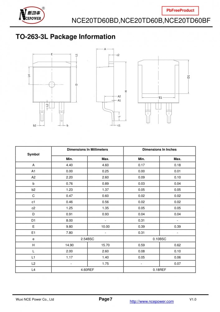 NCE20TD60BF datasheet page 7